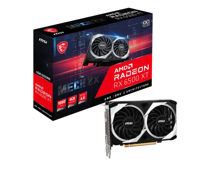 VGA MSI Radeon RX 6500 XT MECH 2X 4G OC Graphics