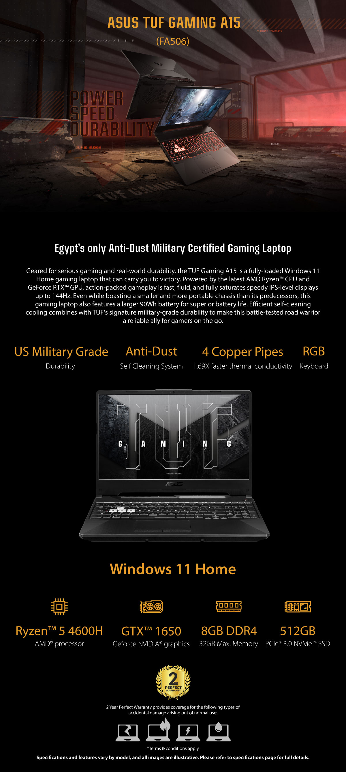 ASUS TUF Gaming A15 FA506IHR-HN019W Laptop 15.6-inch FHD | Technology ...